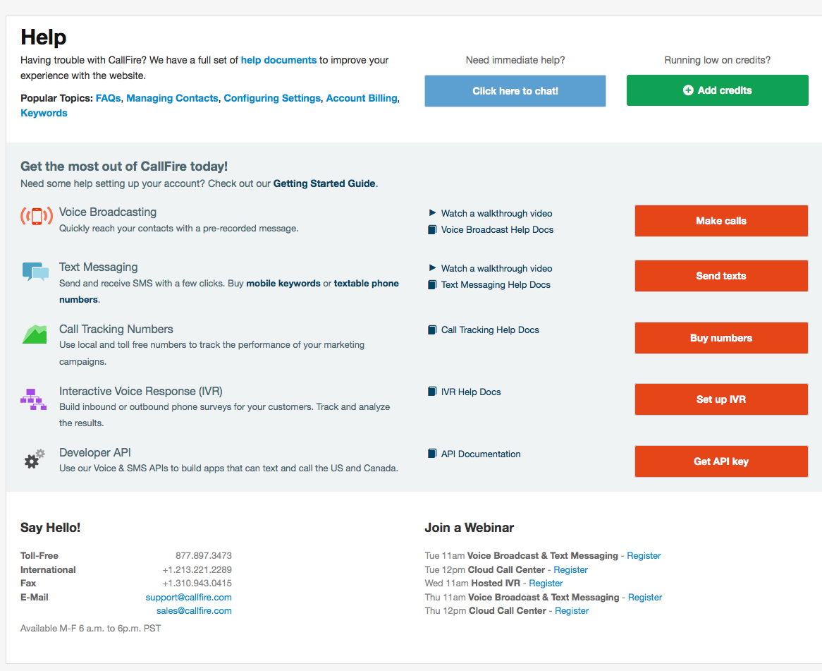 Navigating CallFire | CallFire